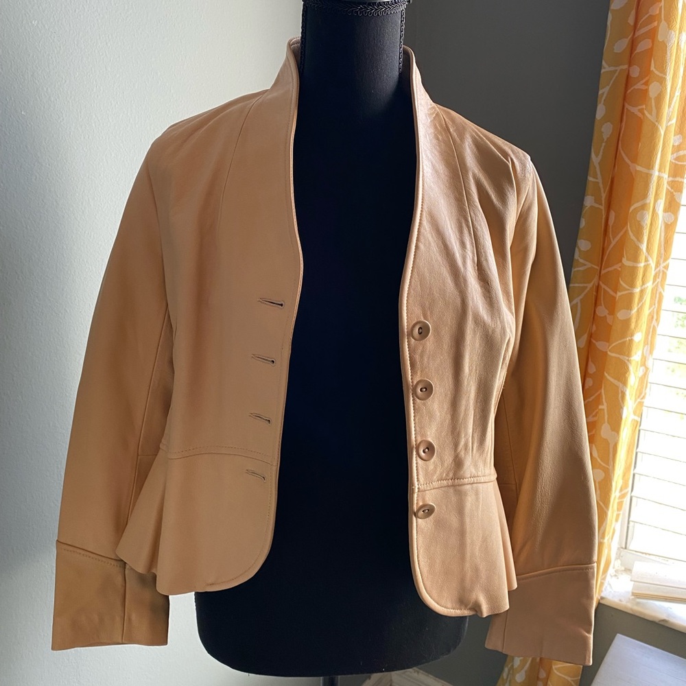 Camel Color Wilson’s Leather Cropped Jacket - Gem